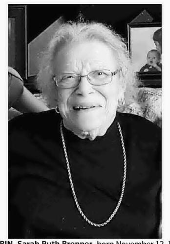 RUBIN, Sarah Ruth Brenner