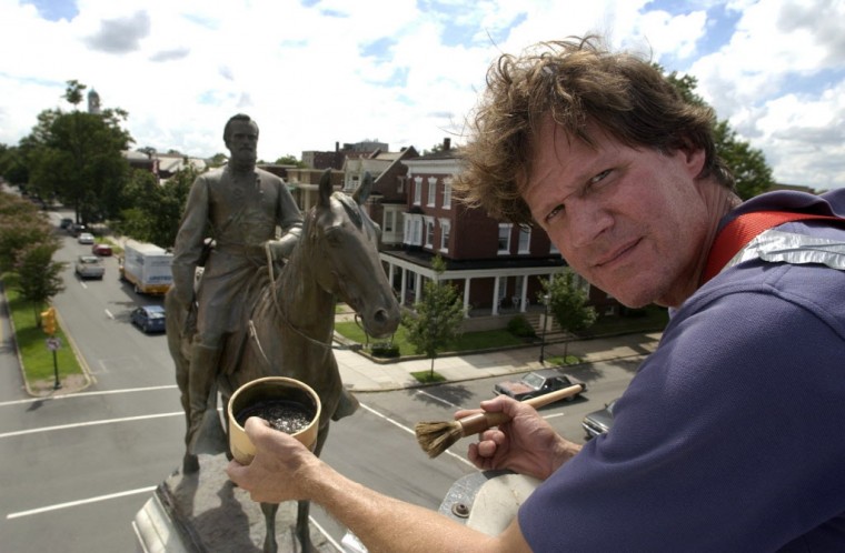Why Richmond, Why?!? Green Statues on Monument Ave