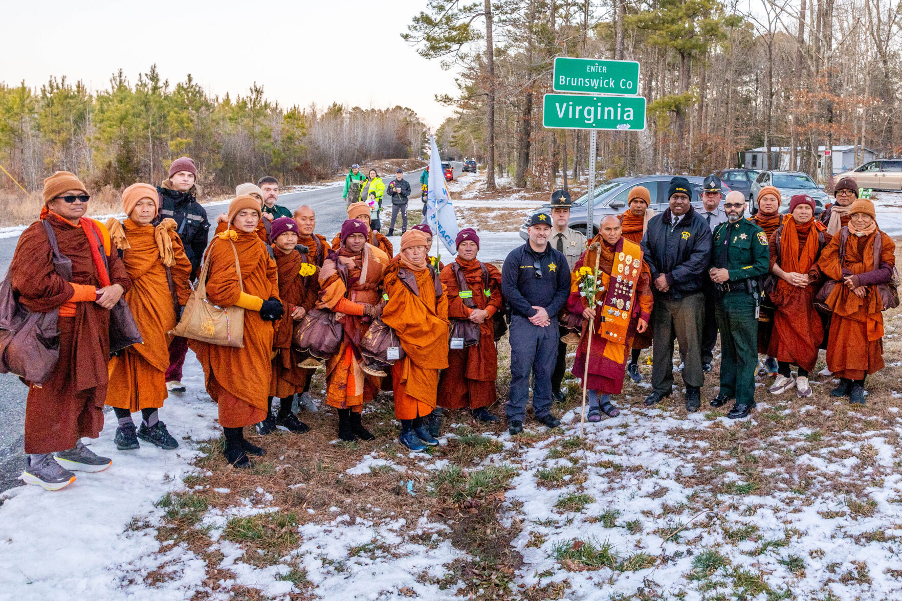 Walk for Peace monks arrive in Petersburg on Saturday