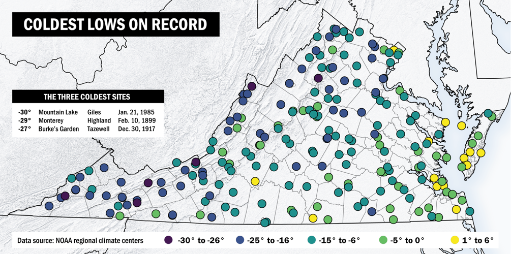 What's the coldest it's ever been in Virginia? Here's why the records ...