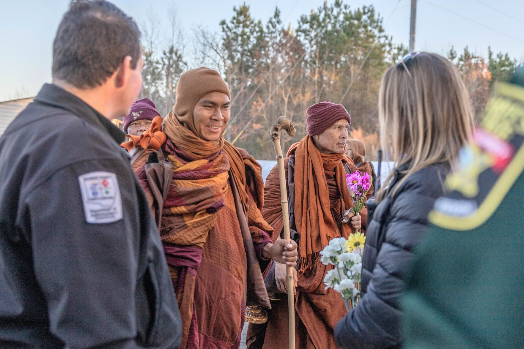 PHOTOS: Buddhist monks cross Virginia line on 'Walk for Peace'