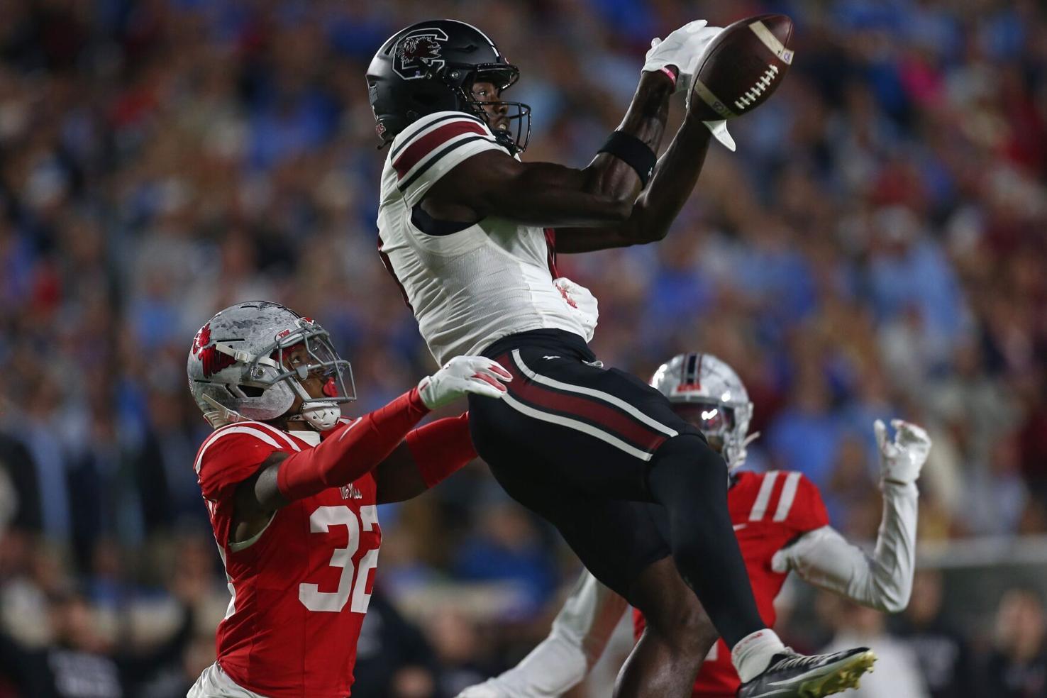 Nov 1, 2025; Oxford, Mississippi, USA; South Carolina Gamecocks wide ...