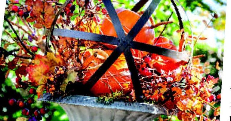 Use orbs in fall decor and HAVE A BALL