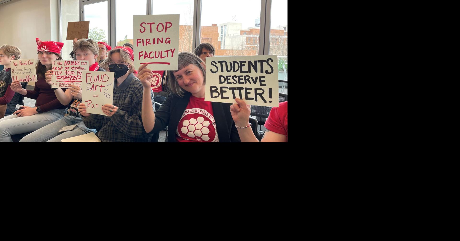 VCU students, employees protest plan to cut faculty