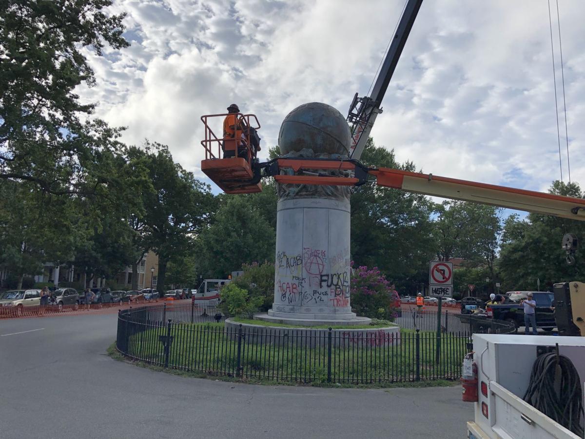 UPDATE: After Maury globe, crews move on to Monroe Park to remove two ...