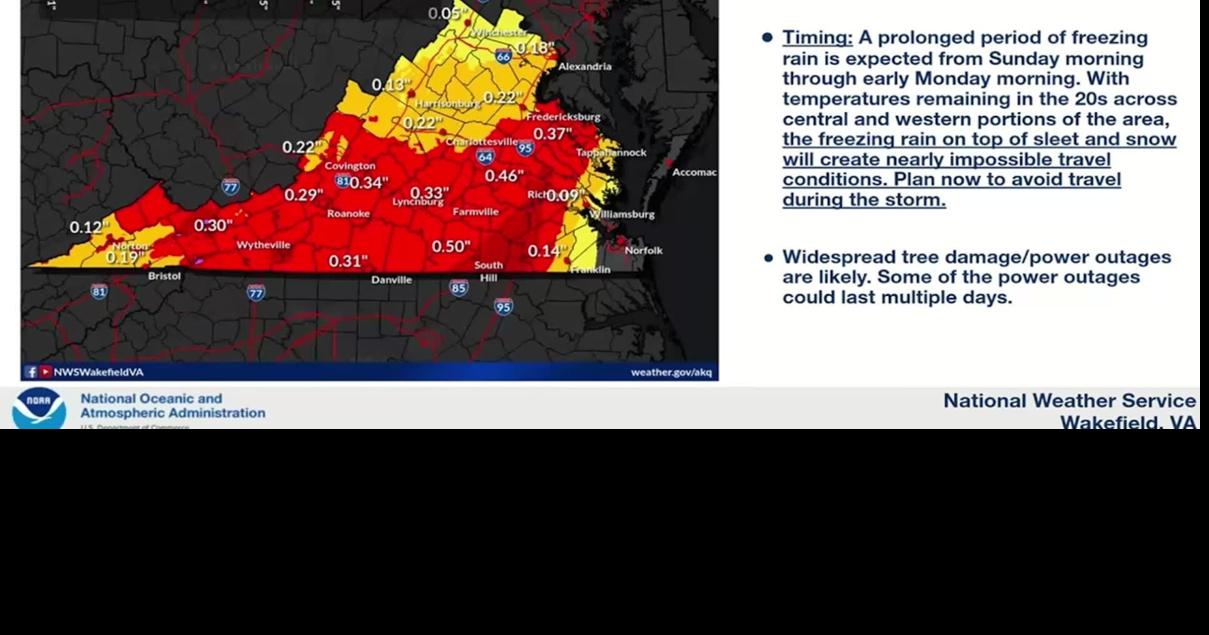Watch videos concerning today's winter storm in Virginia