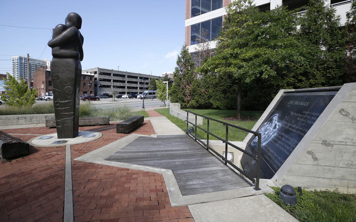 PHOTOS: Graffiti on Richmond Slavery Reconciliation Statue