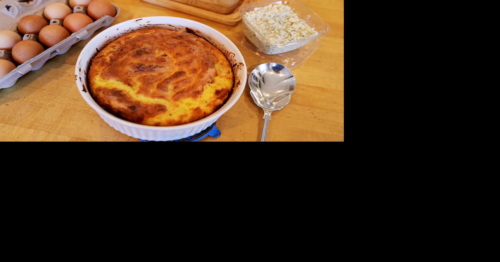 Blue cheese soufflé is an easy, beautiful cloud