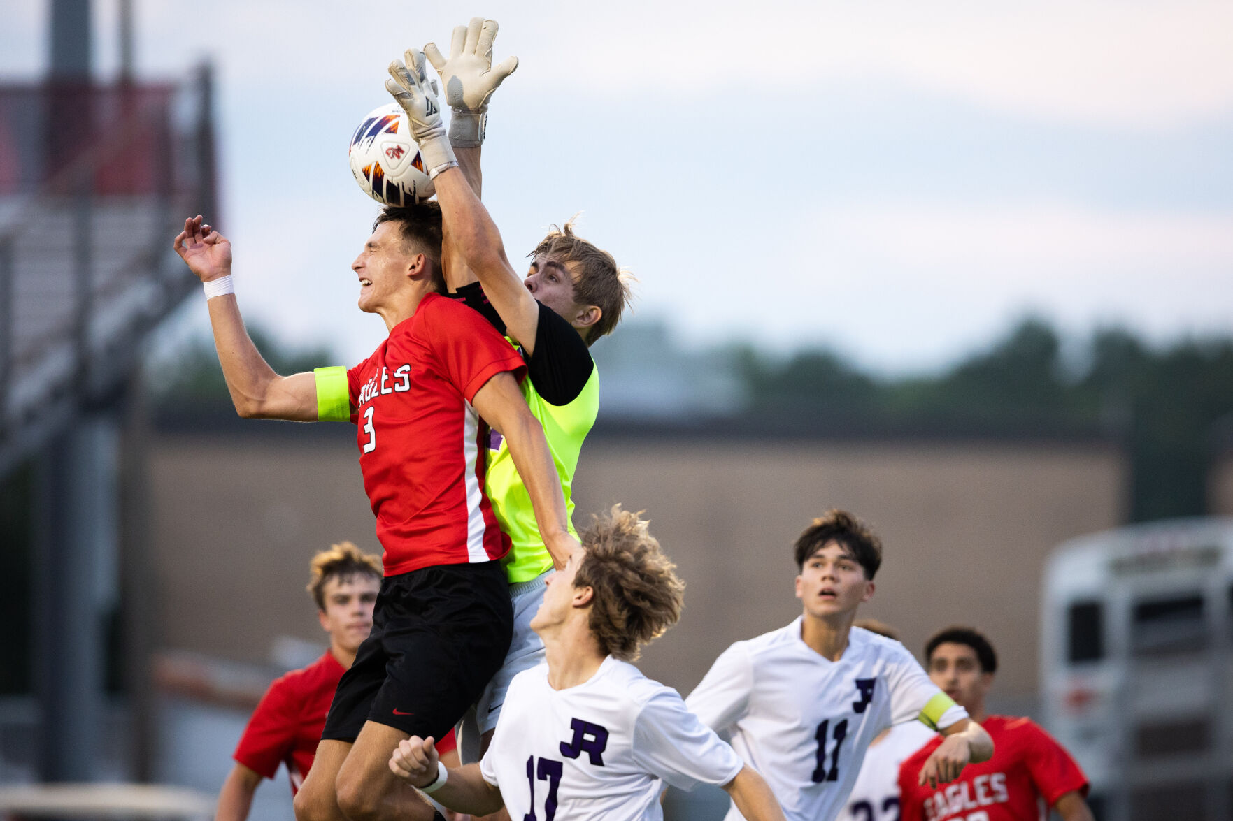 Boys soccer: Travis hits bullseye twice, Godwin wins title