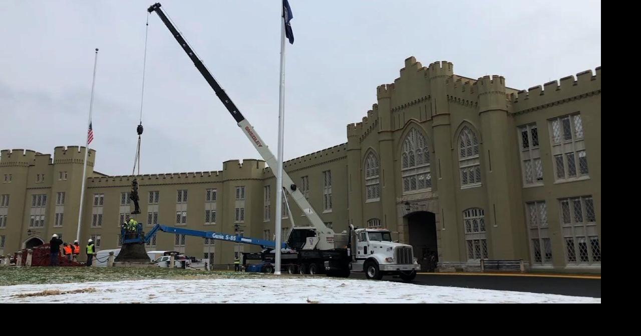 VIDEO: VMI removes Confederate statue