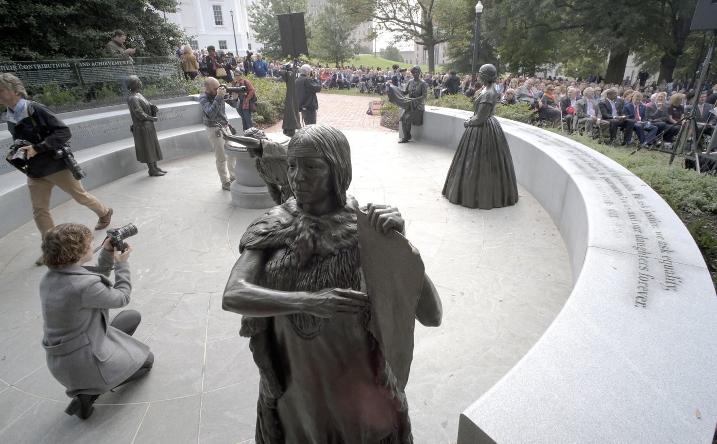 'A monumental day': Seven statues unveiled at Virginia Women's Monument ...