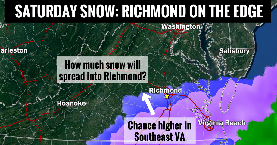 Richmond has two chances for snow between Thursday night and Saturday