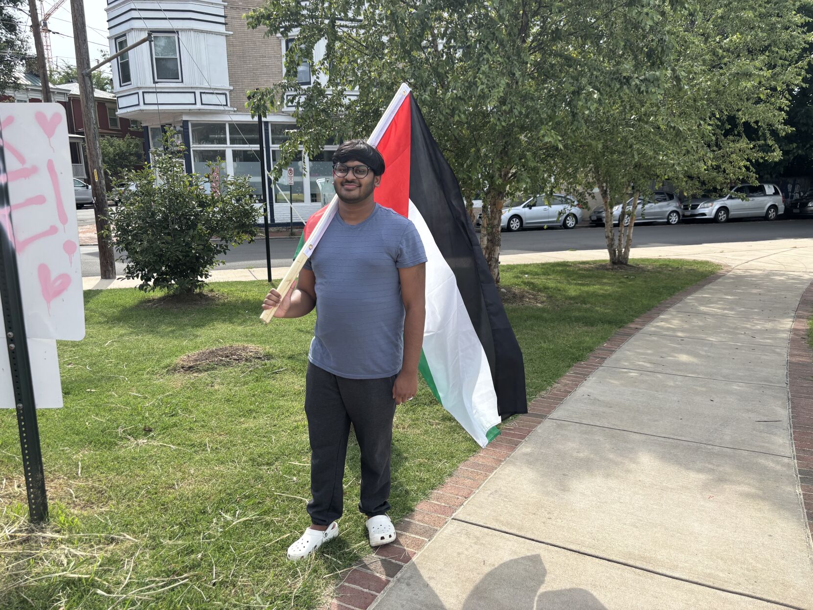 Pro-Iran protest took place Sunday at Abner Clay Park