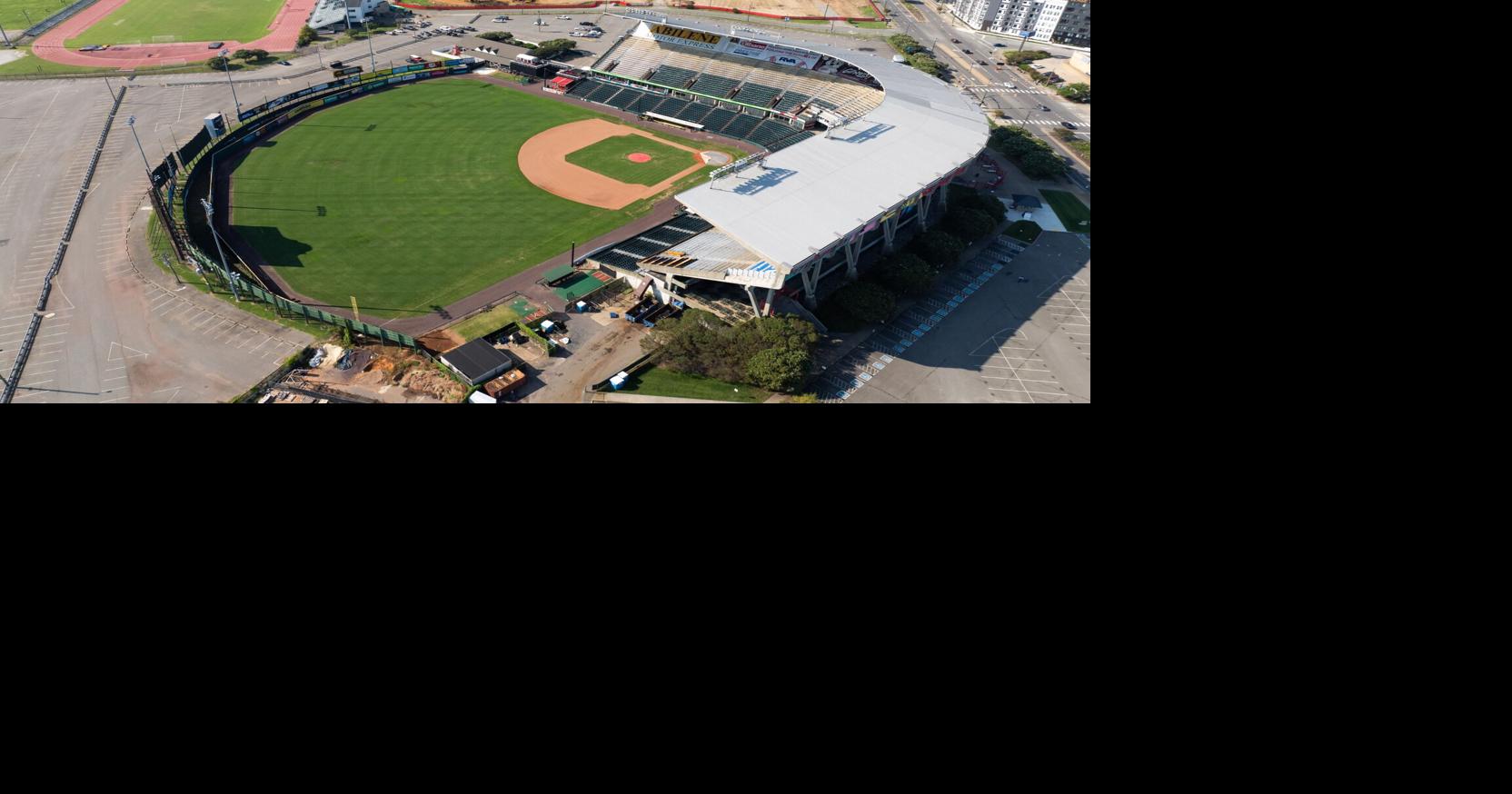 The Diamond on exit ramp, CarMax Park on entry ramp