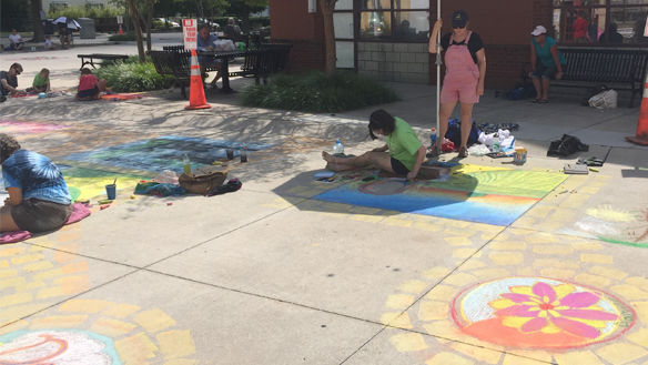 Chalk Walk brings Yellow Brick Road to life