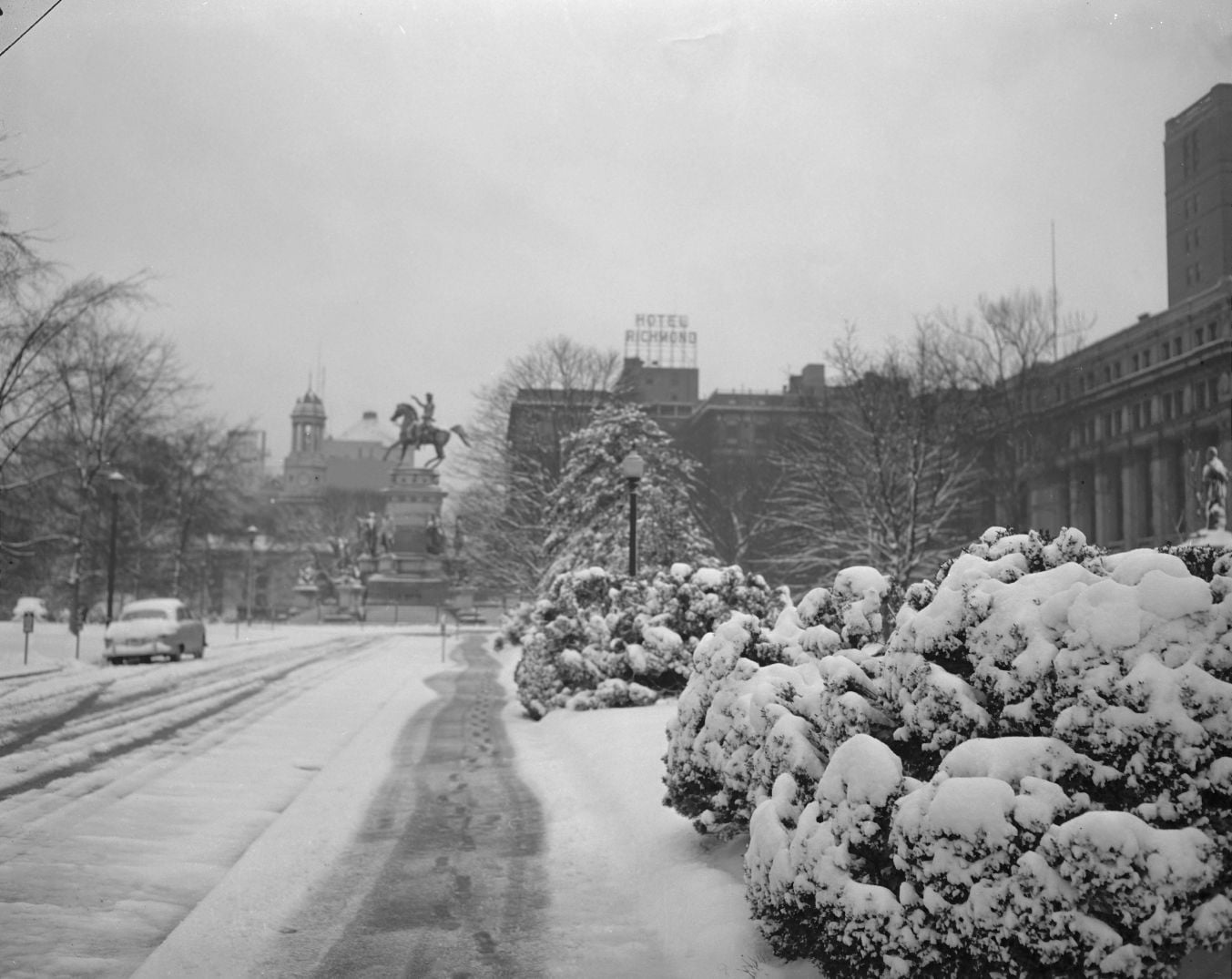 How much snow fell in Richmond, Virginia