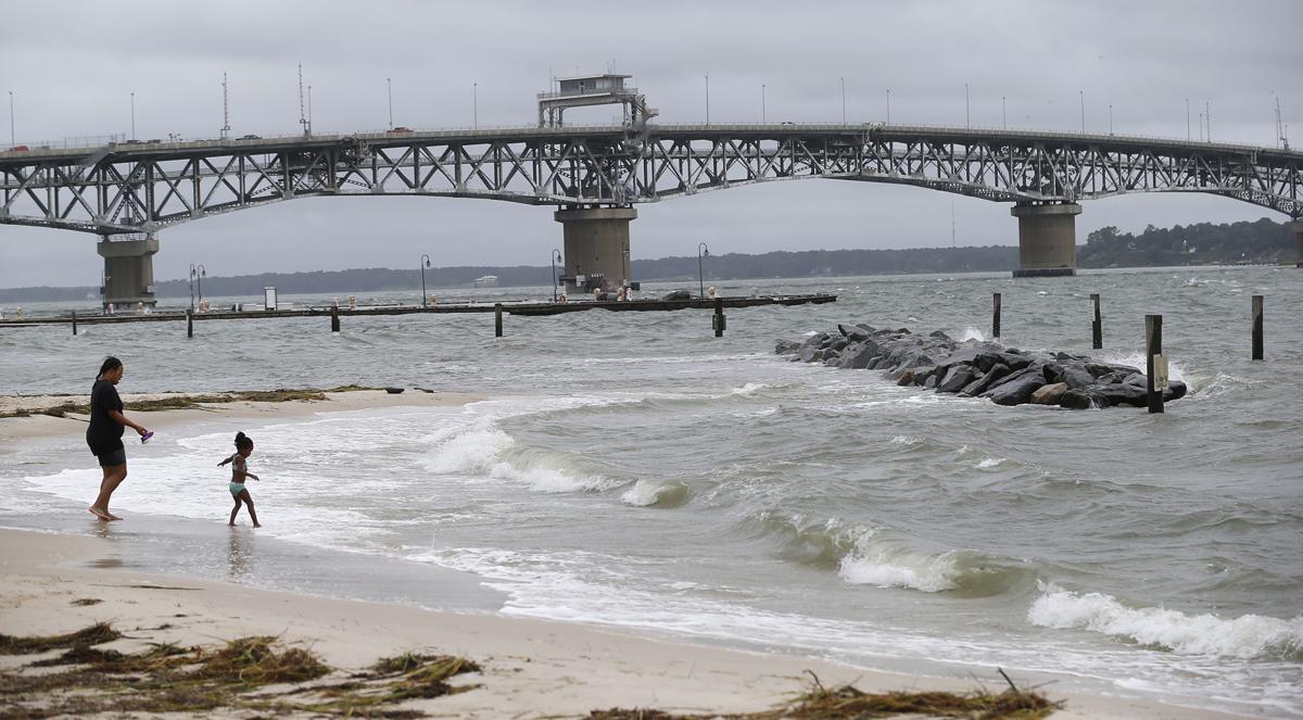 PHOTOS: Waves and wind at Yorktown Beach