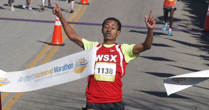 Dadi Beyene of Ethiopia wins Richmond Marathon