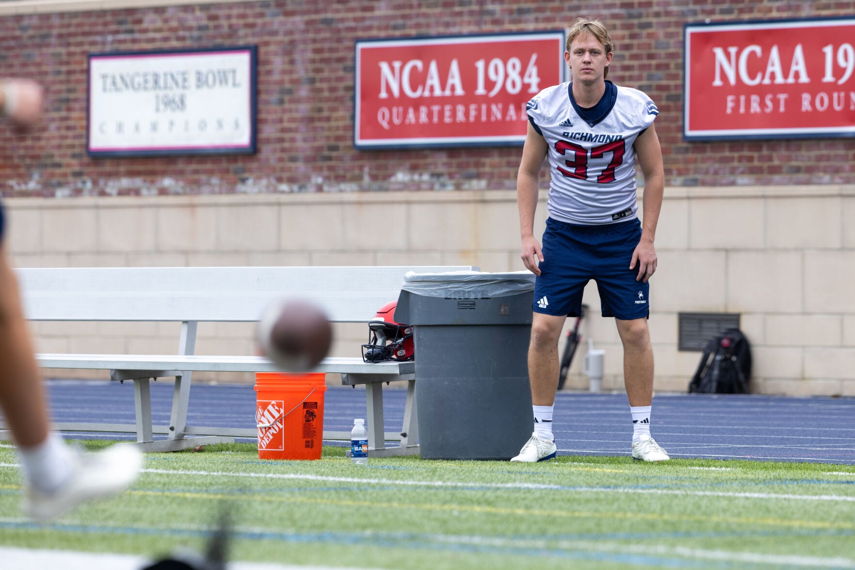 Australian Ned Gray learning football on job as UR punter
