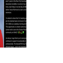 Simone Cuccurullo leaving Richmond, VA, TV station