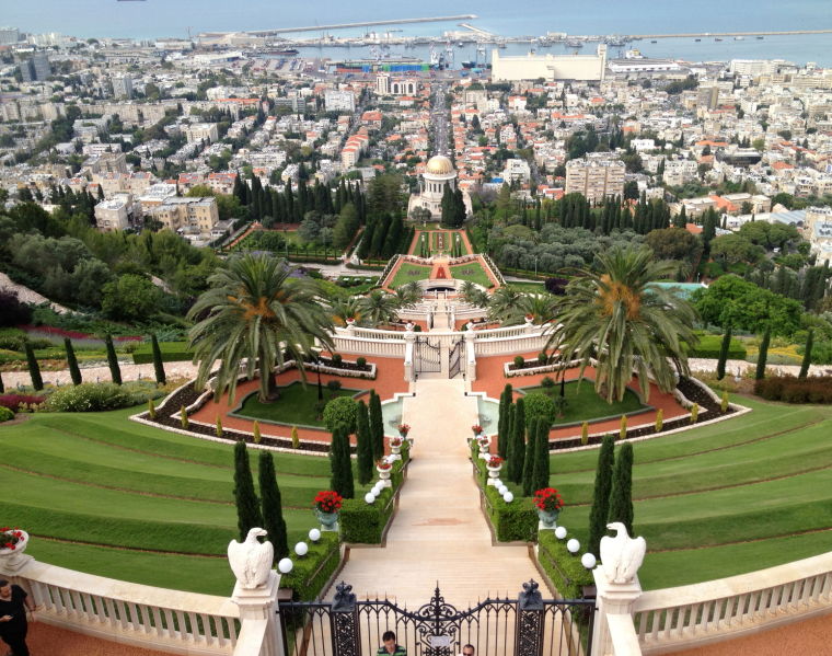 Hanging Gardens of Haifa in Israel