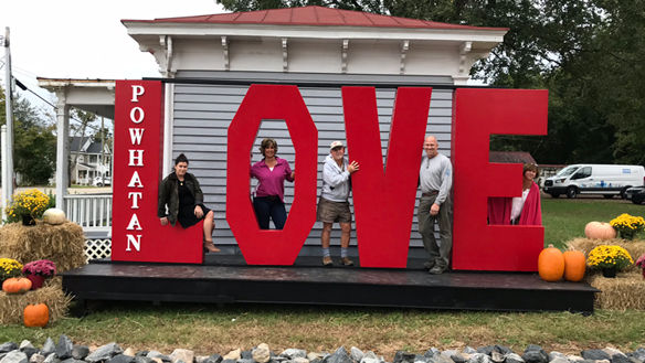 LOVE letters add to Powhatan's Village charm