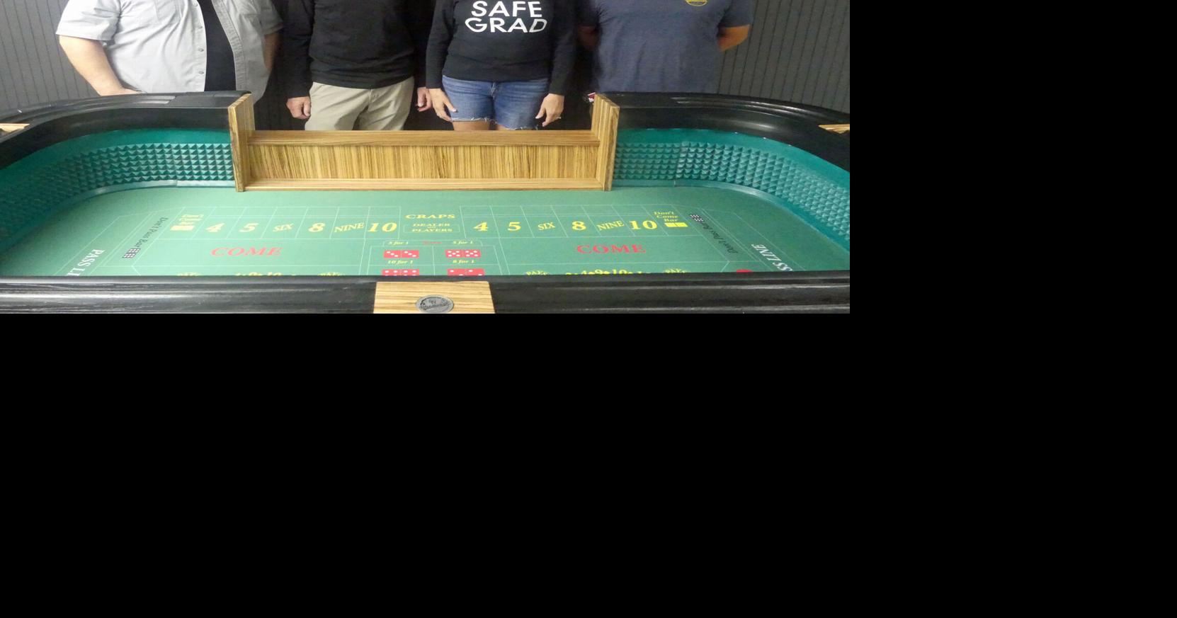 Beautiful craps table donated by 3R WoodworX for Safe Grad | News ...