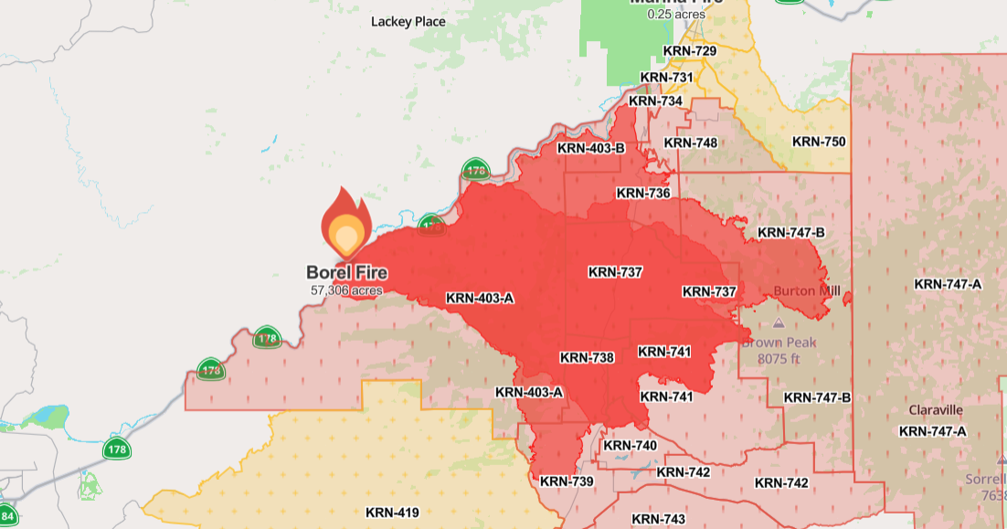 Borel fire threatens Bodfish, Lake Isabella | News | ridgecrestca.com