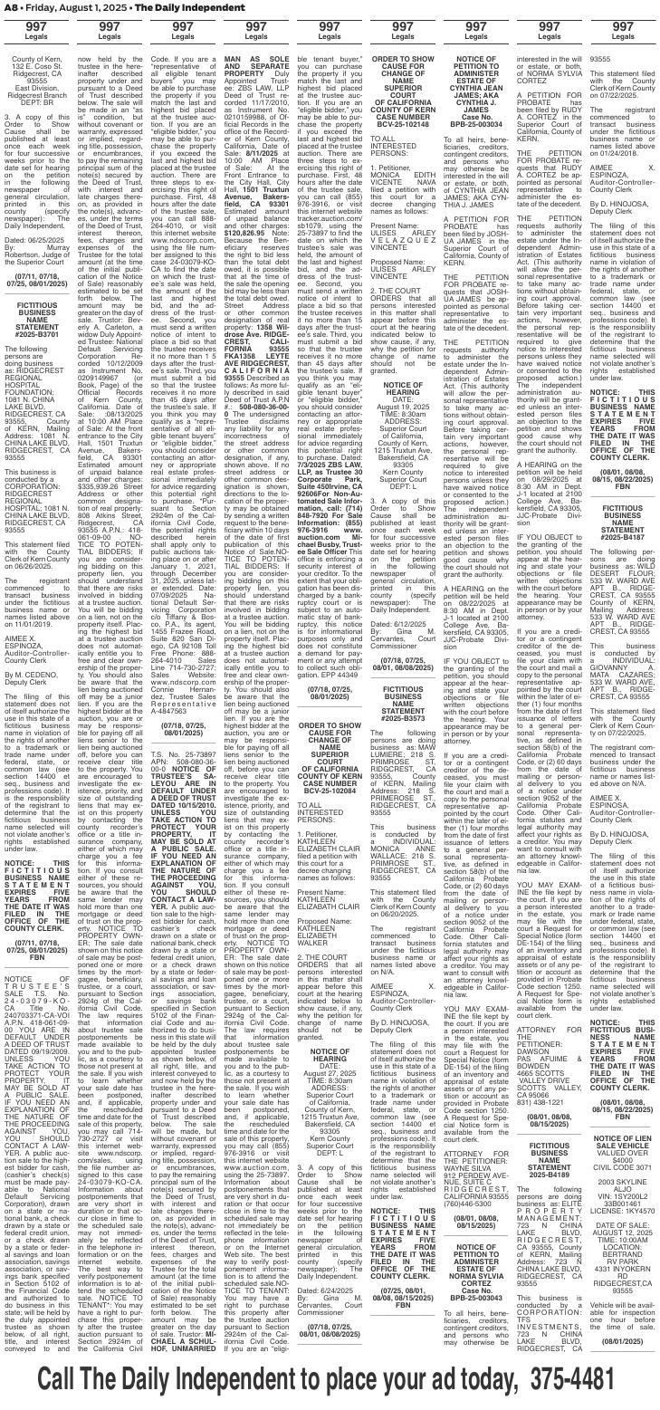 Page 20250801-008 | e-Edition | ridgecrestca.com