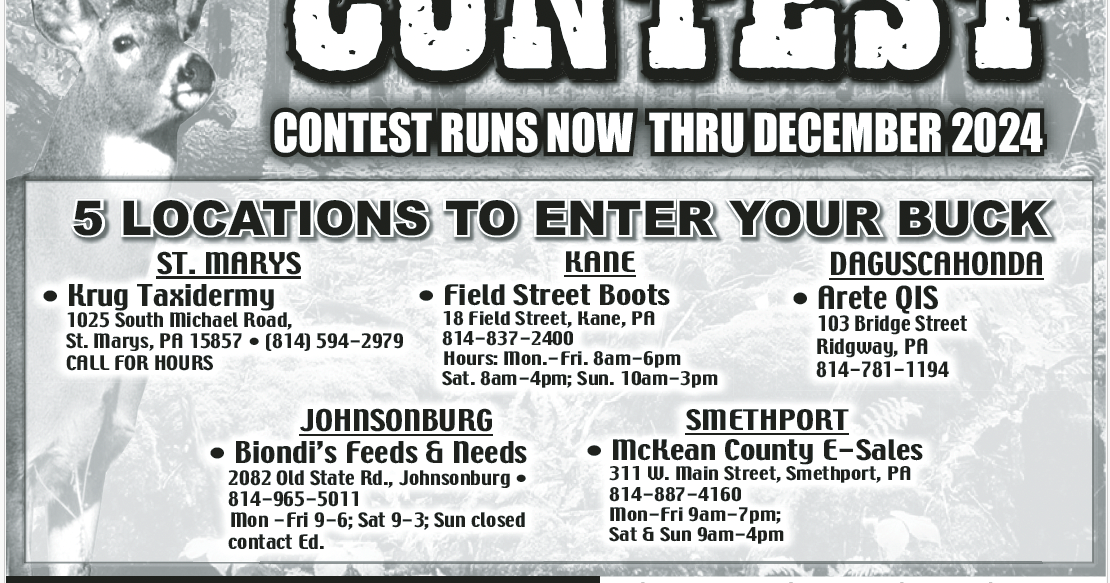 Big Buck Contest | News | ridgwayrecord.com