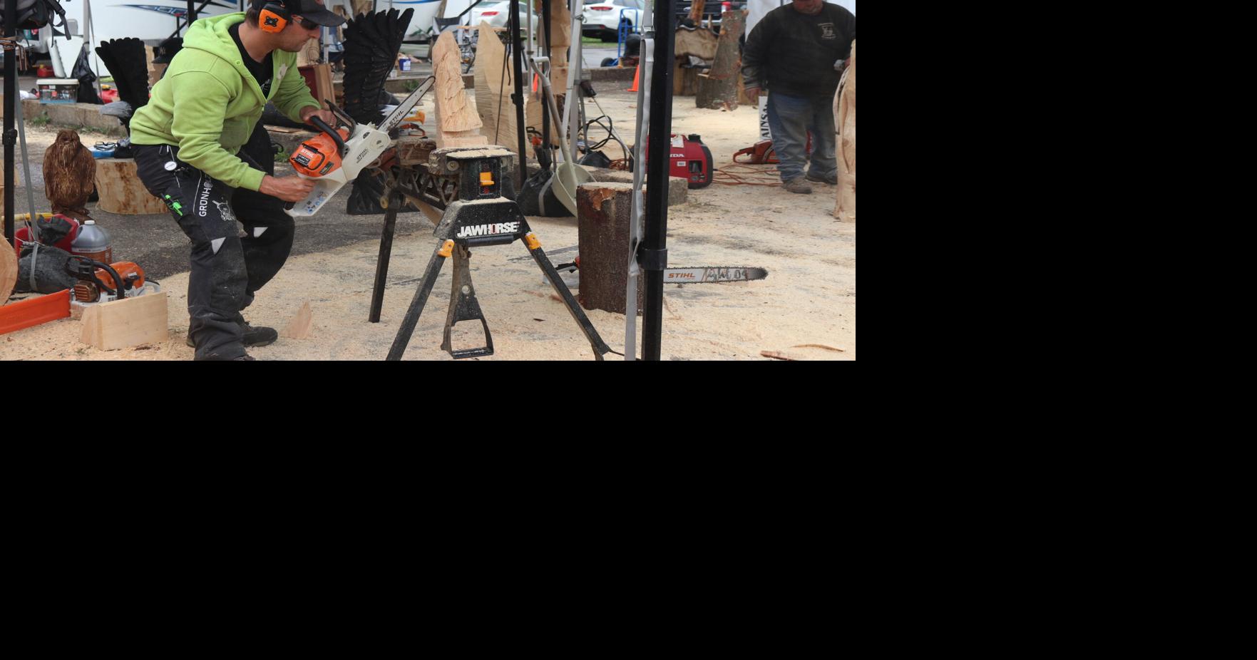Beck making his debut at the Ridgway Chainsaw Carvers Rendezvous ...