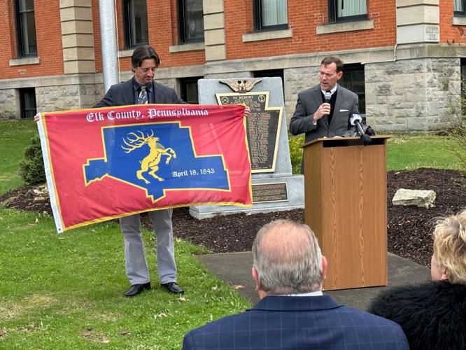New Elk County Flag unveiled in Courthouse ceremony on Tuesday | News ...