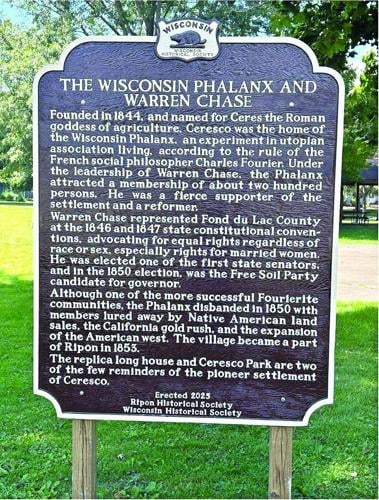 Ripon's Ceresco Park Gets New State Historical Marker | Local News ...