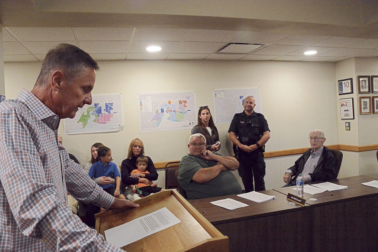 Green Lake gets new police officer and a hero lauded | News ...