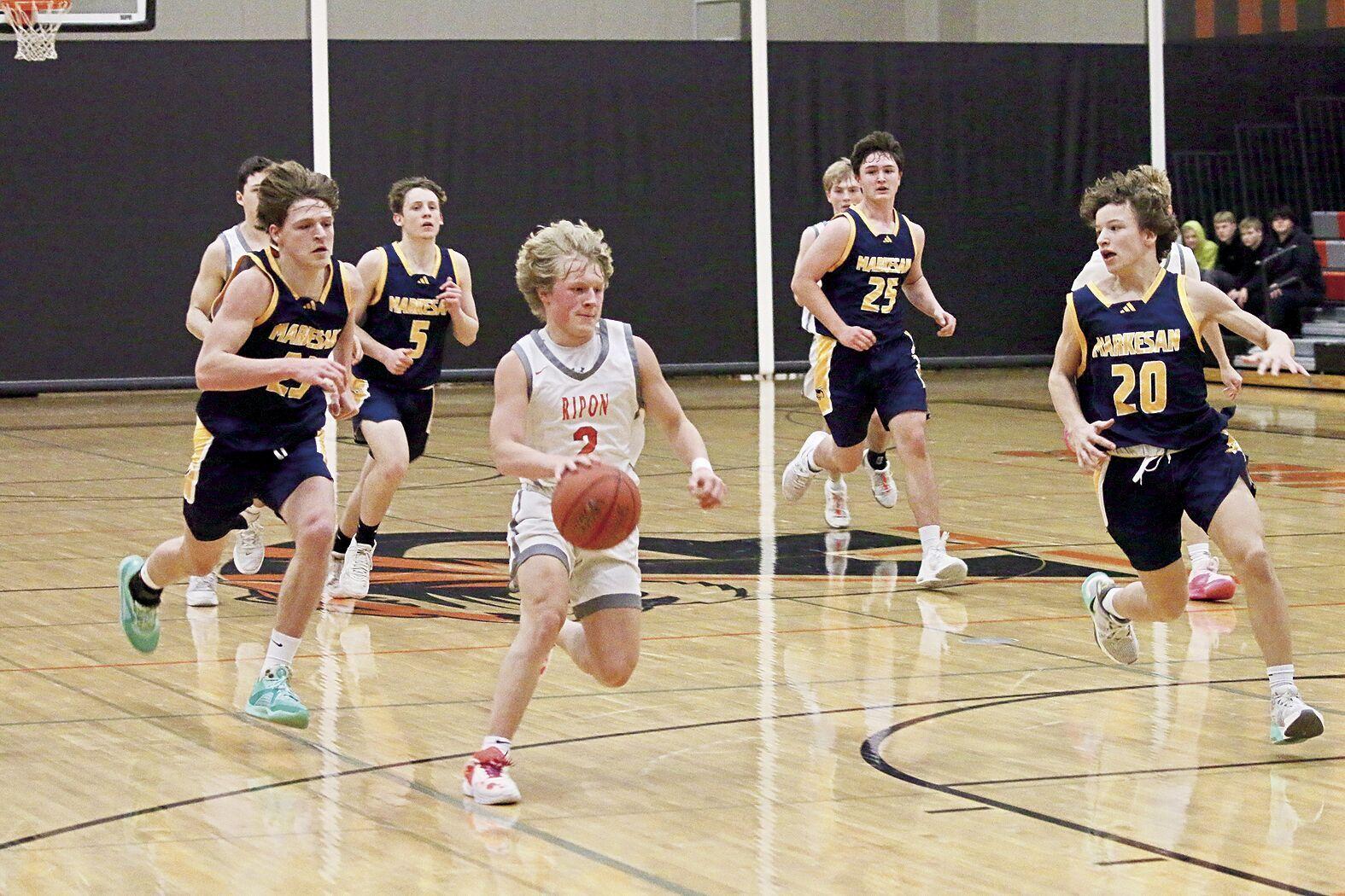 Ripon Tiger boys' basketball team pulls out 58-54 win over Markesan ...