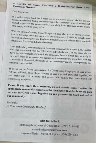 Anti-Pride flyer creates complaints in city of Green Lake | Local News ...