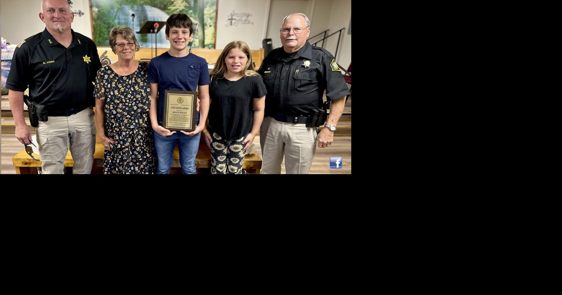 11-year-old Keegan Hogan presented Life Saving Award by Pope County ...