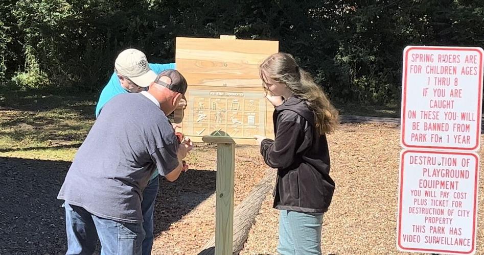 Communication sign created and designed by PJHS East student Tatum Rion ...