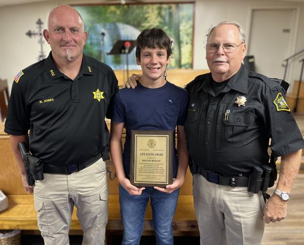 11-year-old Keegan Hogan presented Life Saving Award by Pope County ...