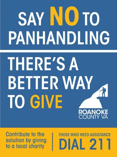 Roanoke County to install signs discouraging panhandling in medians