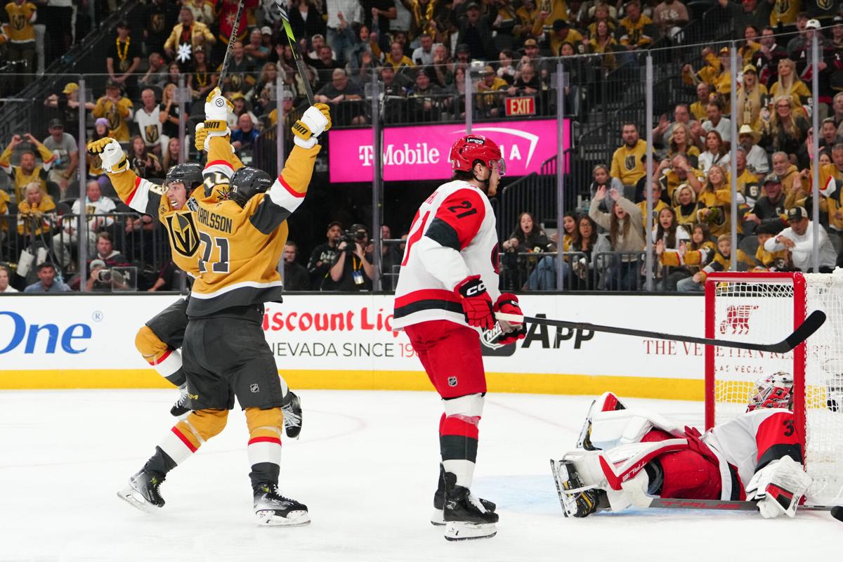 Mitch Marner (hat trick), Knights hold off Canes in 2OT for series lead