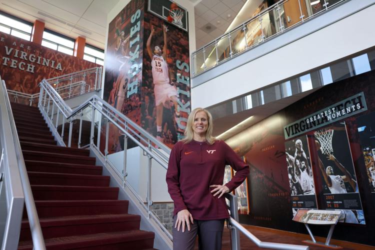 Virginia Tech assistant Jen Hoover happy to be back in area