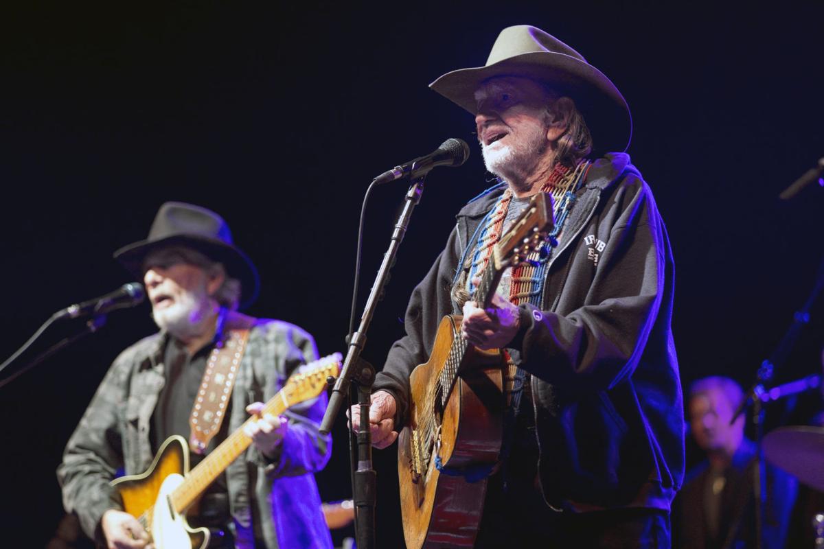 Willie Nelson and Merle Haggard in concert
