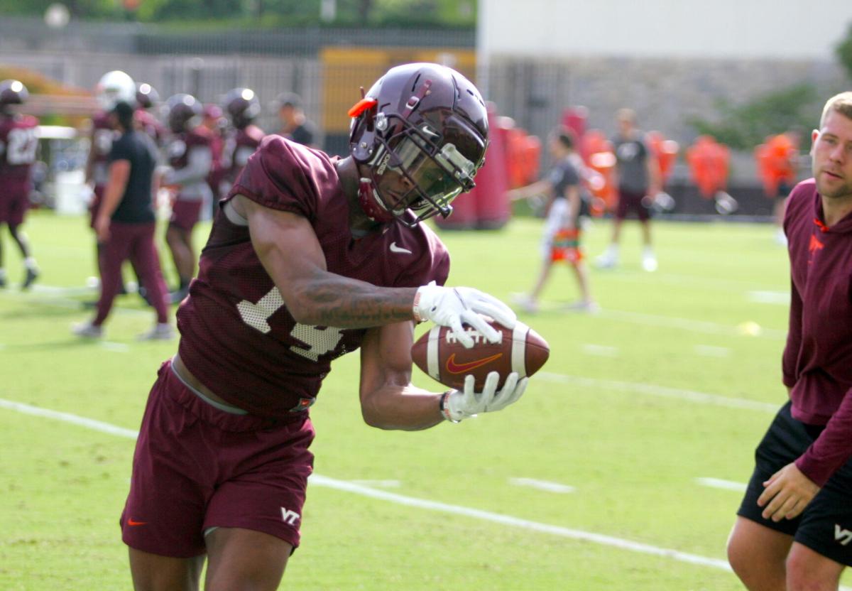 Virginia Tech receiver Jaden Payoute limited with hamstring injury