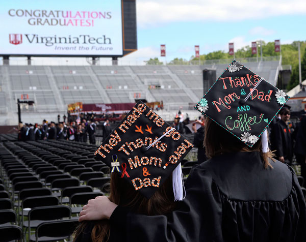 Steger confers his last degrees at Virginia Tech graduation