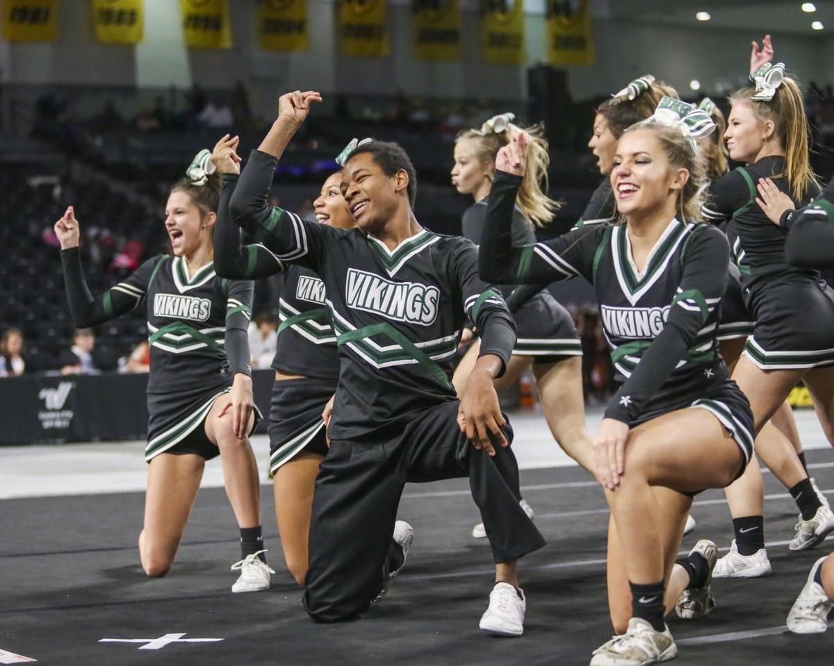 Scenes from the VHSL state cheer competition at VCU