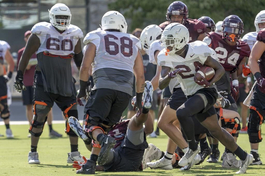 Virginia Tech coach Brent Pry updates status of running back Malachi Thomas