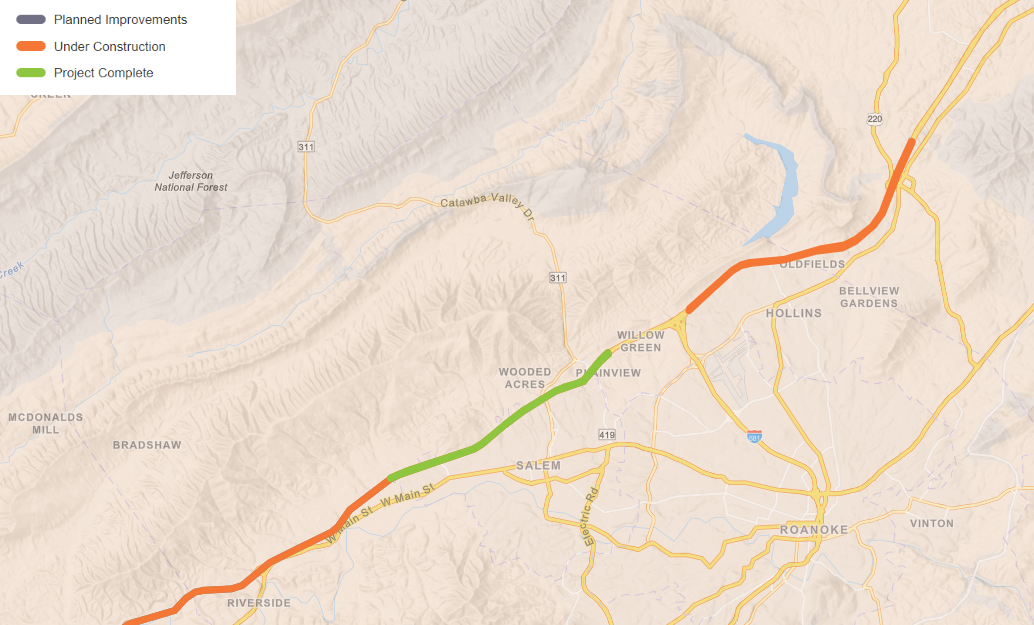 Roanoke County, Salem 1-81 project gets contract