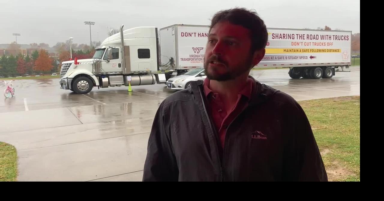 Matt Camden talks about VTTI Truck Safety demonstation at Blacksburg ...