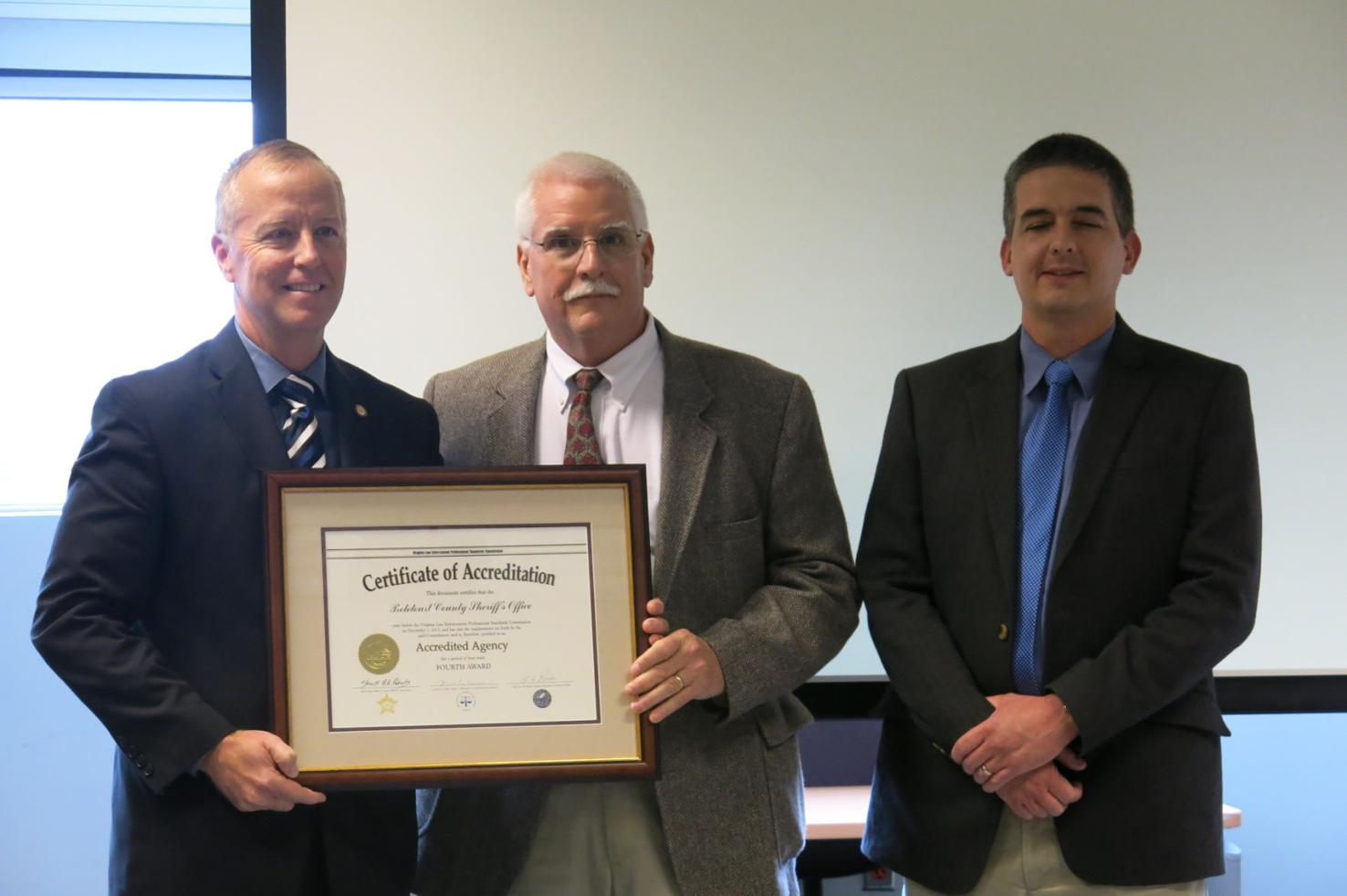 Botetourt County Sheriff's Office earns accreditation for 4th time